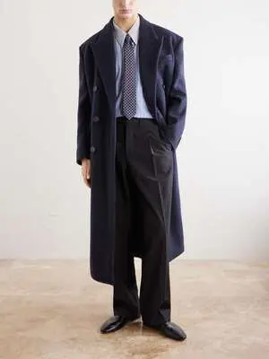 Saint Laurent Double-breasted Wool-blend Coat
