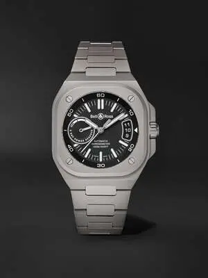 BELL & ROSS Br-x5 Automatic Chronometer Titanium Watch, Ref. Brx5r-bl-ti/sti - Black