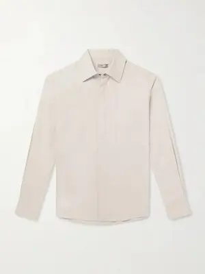 Herno Silk And Cashmere-blend Shirt - Green