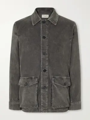 Officine Générale Suny Stretch-cotton Corduroy Jacket - Gray