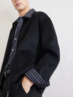 FRAME Wool-felt Blouson Jacket