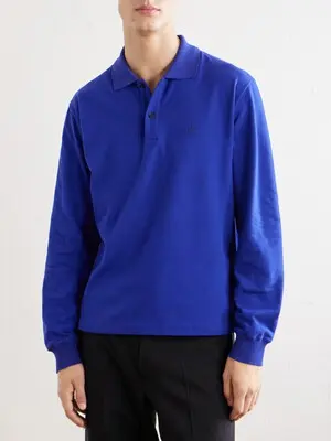 JIL SANDER Logo-embroidered Cotton-piqué Polo Shirt