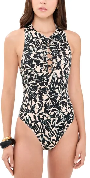 Ulla Johnson Solina Lace-up Maillot