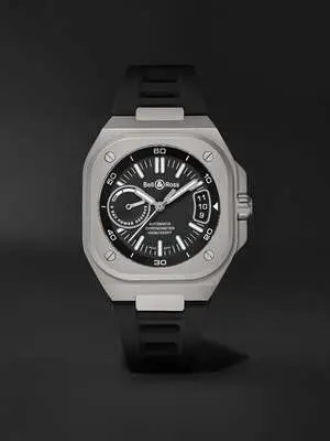 BELL & ROSS Br-x5 Automatic Chronometer Titanium Watch, Ref. Brx5r-bl-ti/srb - Black