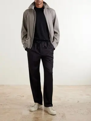 Brioni Cashmere And Silk-blend T-shirt - Black