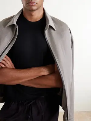 Brioni Cashmere And Silk-blend T-shirt - Black