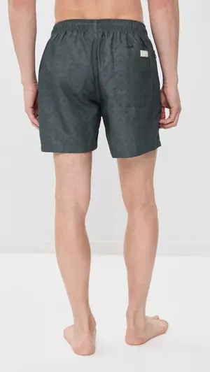 Oas Mosaico Swim Shorts With Bandana Print - Black