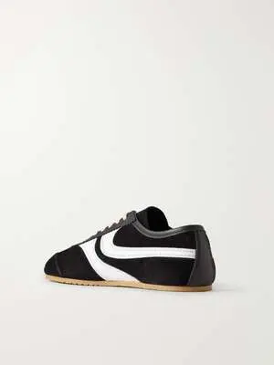 Dries Van Noten Leather-trimmed Suede Sneakers