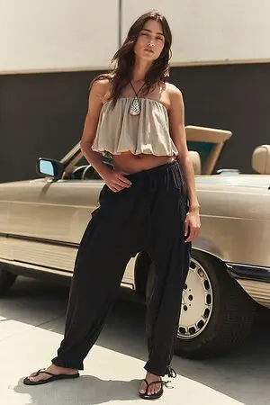 Free People Dew Drop Harem Pants - Fp Black