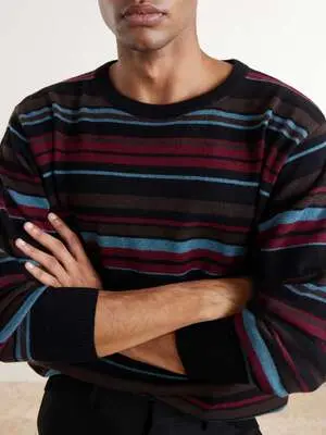 Dries Van Noten Muroli Striped Cashmere Sweater