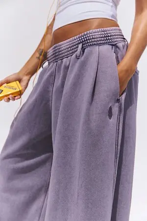 Free People Wide Leg Sweat Trousers - Blue Indigo