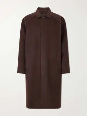 Kiton Wool And Cashmere-blend Coat - Brown