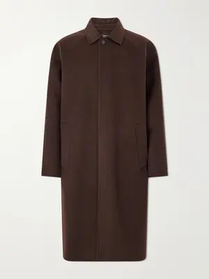 Kiton Wool And Cashmere-blend Coat - Brown