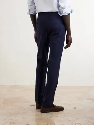 Dunhill Straight-leg Pleated Virgin Wool-twill Trousers