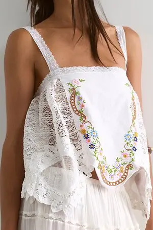 Free People Chloe Embroidered Tank