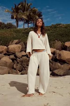 Free People Terry Tide Pant Set - Tofu