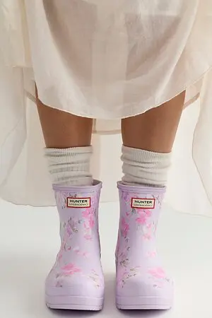 Hunter X Loveshackfancy Play Short Rain Boots - Happy Thoughts