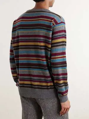 Dries Van Noten Muroli Striped Cashmere Sweater