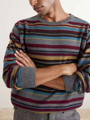 Dries Van Noten Muroli Striped Cashmere Sweater