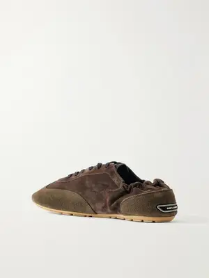 Saint Laurent Lewis 05 Logo-appliquéd Suede Sneakers
