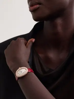 Cartier Baignoire Medium 18-karat Rose Diamond Watch