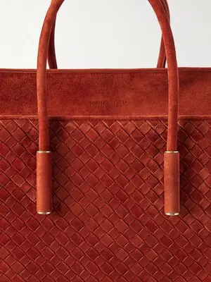 Bottega Veneta Medium Intrecciato Suede Tote