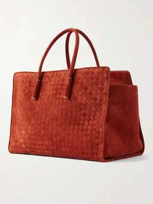 Bottega Veneta Barbara Medium Intrecciato Suede Tote