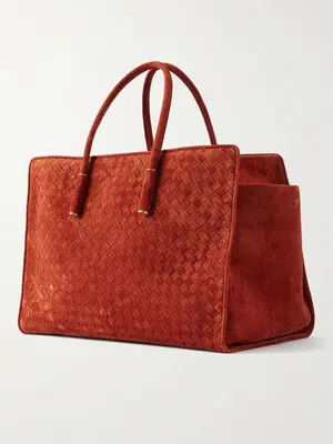 Bottega Veneta Medium Intrecciato Suede Tote
