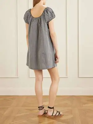 DÔEN Julia Gingham Organic Cotton-poplin Mini Dress