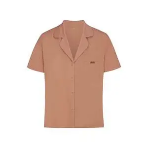 SKIMS Organic Cotton Sleep Short Sleeve Set | Medium Neutral