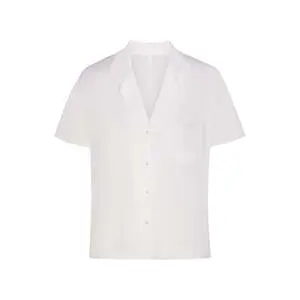 SKIMS Organic Cotton Sleep Short Sleeve Set | White