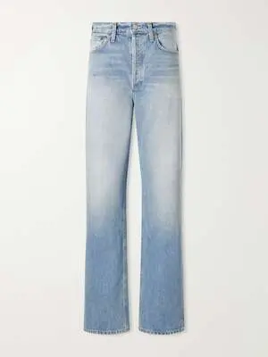 AGOLDE Kelly High-rise Straight-leg Jeans - Light Denim