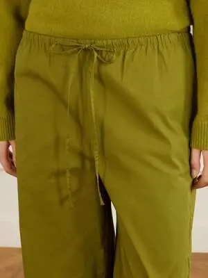 Staud Mateo Stretch-cotton Wide-leg Pants