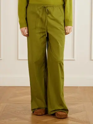 Staud Stauds Mateo Stretch-cotton Wide-leg Pants
