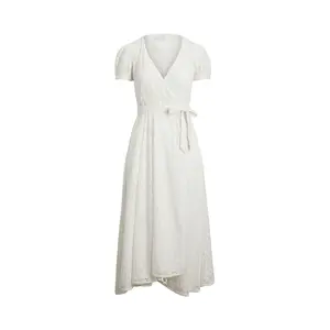 Ralph Lauren Spelman College Eyelet Wrap Dress