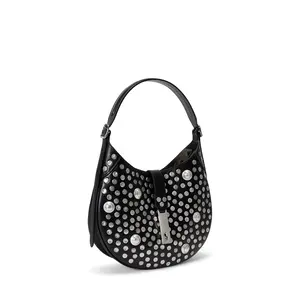 Ralph Lauren Polo Id Stud Leather Small Shoulder Bag