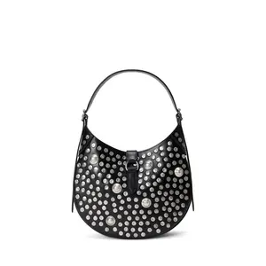Ralph Lauren Polo Id Stud Leather Small Shoulder Bag