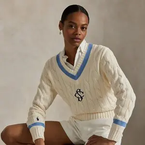 Ralph Lauren Spelman College Cable-knit Cricket Sweater
