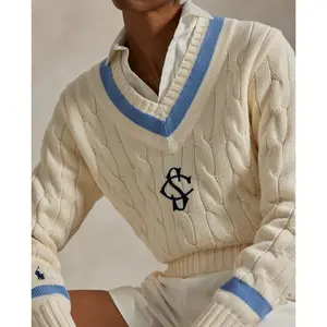 Ralph Lauren Spelman College Cable-knit Cricket Sweater
