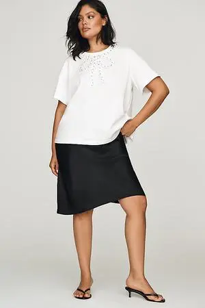 English Factory Embellished Bow Detail Cotton Top