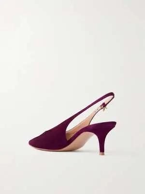 GIANVITO ROSSI Robbie Sling 55 Kitten Heel Slingback Pumps