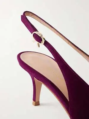 GIANVITO ROSSI Robbie Sling 55 Kitten Heel Slingback Pumps