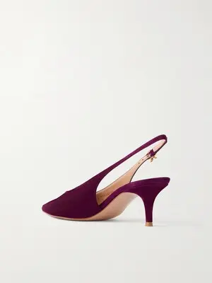 GIANVITO ROSSI Robbie Sling 55 Kitten Heel Slingback Pumps - Purple