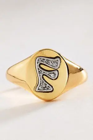 Anthropologie Signet Monogrm Rg F