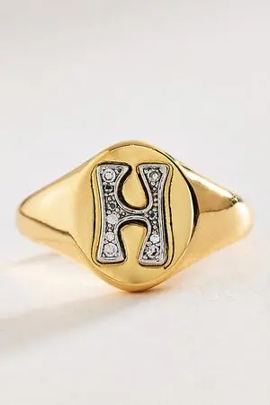 Anthropologie Signet Monogrm Rg H