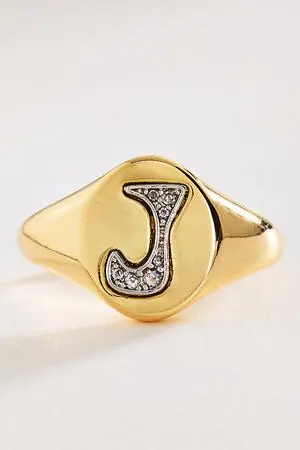 Anthropologie Signet Monogrm Rg J