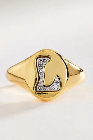 Anthropologie Signet Monogrm Rg L