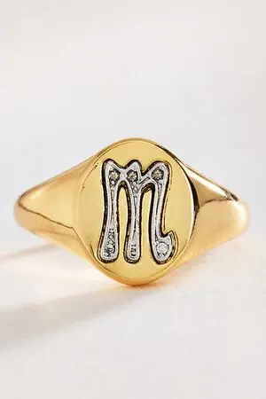 Anthropologie Signet Monogrm Rg M