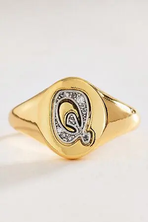 Anthropologie Signet Monogrm Rg Q