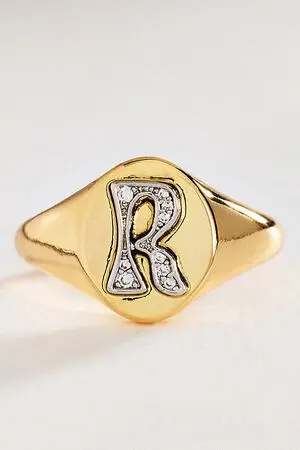 Anthropologie Signet Monogrm Rg R